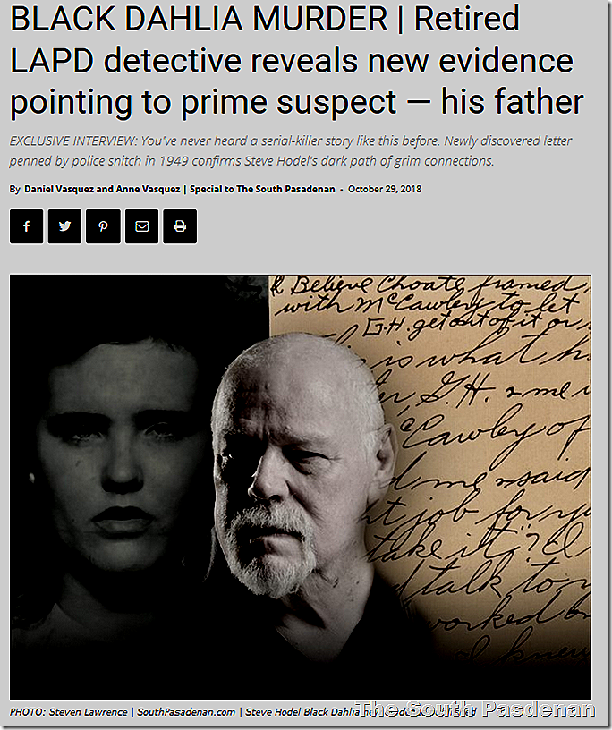Black Dahlia: 1949 Letter Proves Nothing About Dr. George Hodel