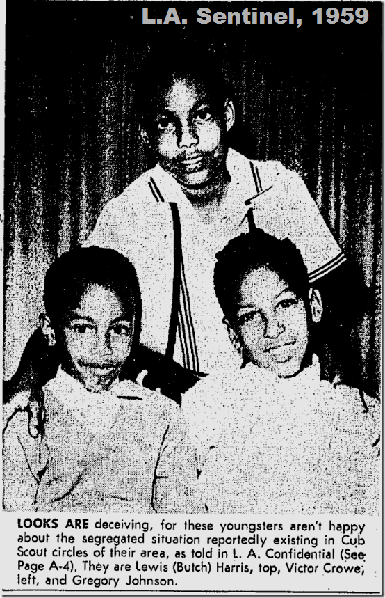 December 10,1958: White mothers bar black child from Cub Scouts