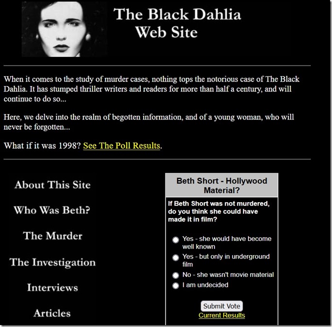 Black Dahlia: BethShort.com Domain Listed for $5,499